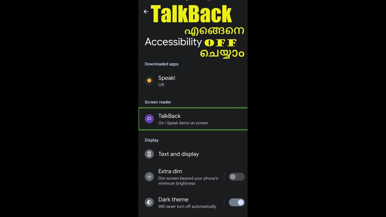 HOW TO TURN OFF TALK BACK SETTINGS ANDROID PHONE - YouTube