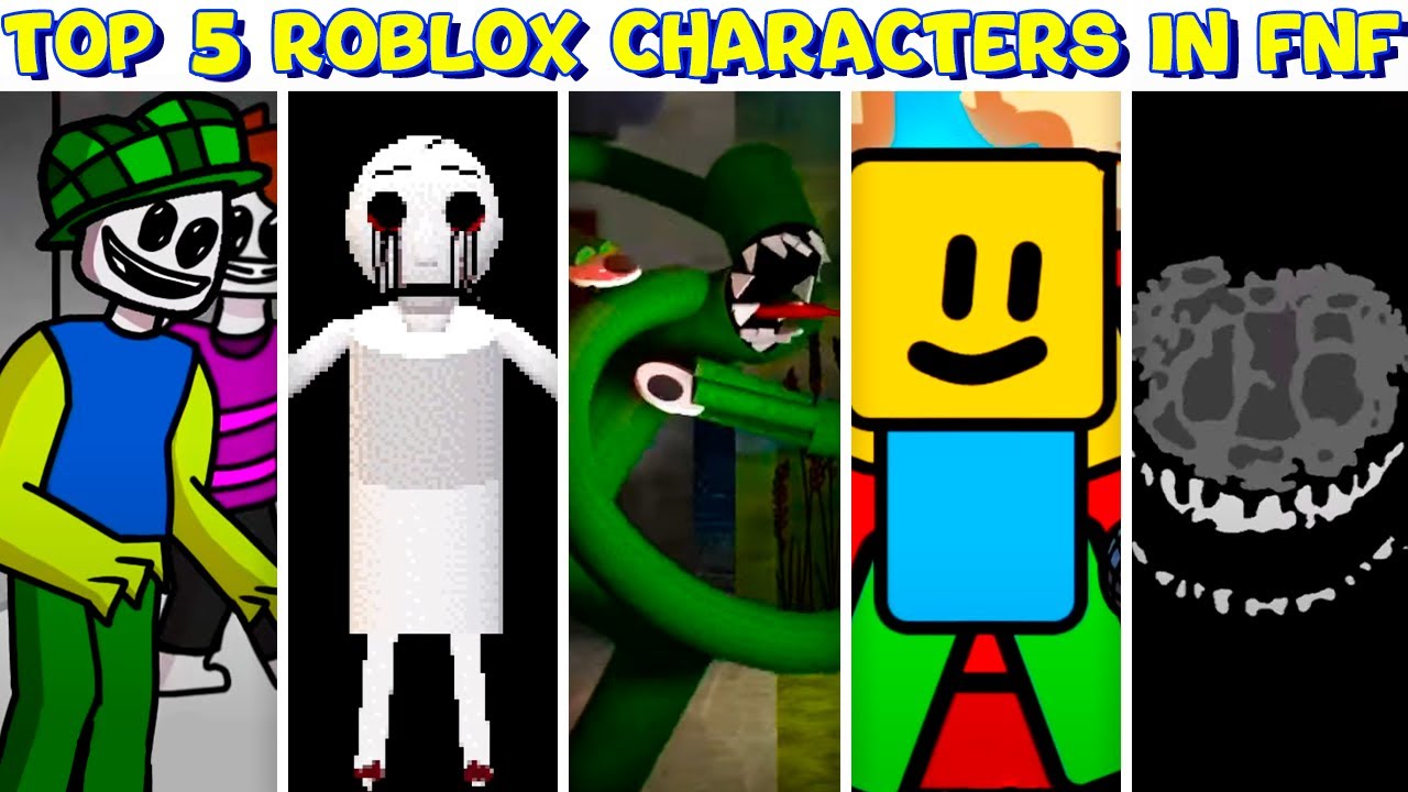 Top 5 Roblox Characters in Friday Night Funkin' - Rainbow Friends ...