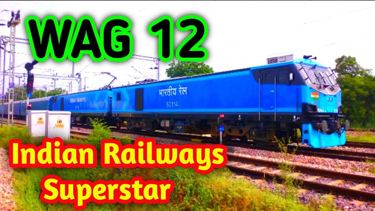India most Powerful Loco WAG12 arrival And departure from Hodal WAG12 ...