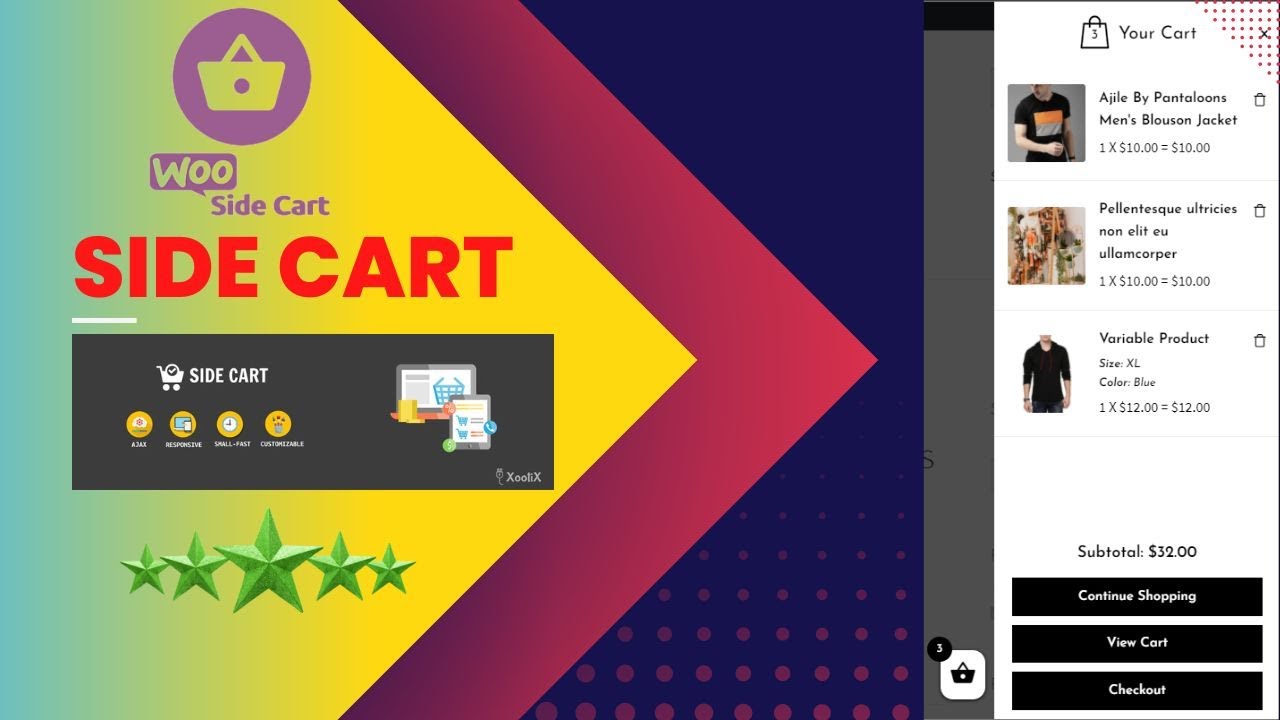 Side Cart Woocommerce Ajax Ajax Add To Cart And Remove Woo Side Cart Customizable Bangla