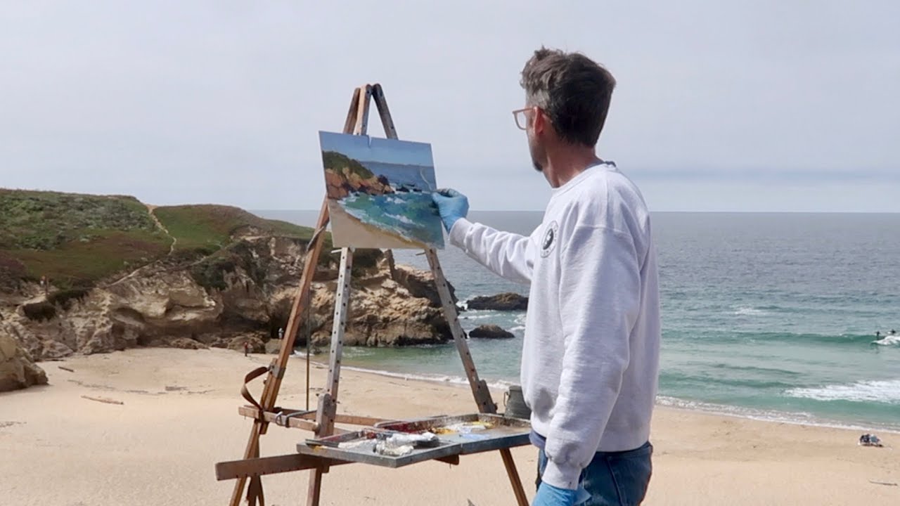 PALETTE KNIFE plein air OIL PAINTING - YouTube
