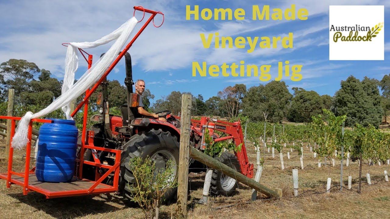 Home Made Vineyard Netting Jig - YouTube