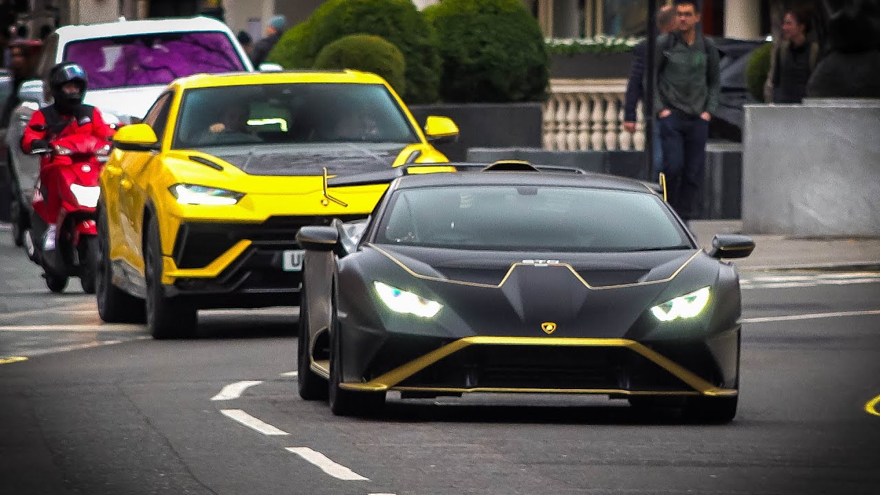 Supercars in London 2023 - [918 Spyder, Huracan STO LP640-2, 992 GT2 ...