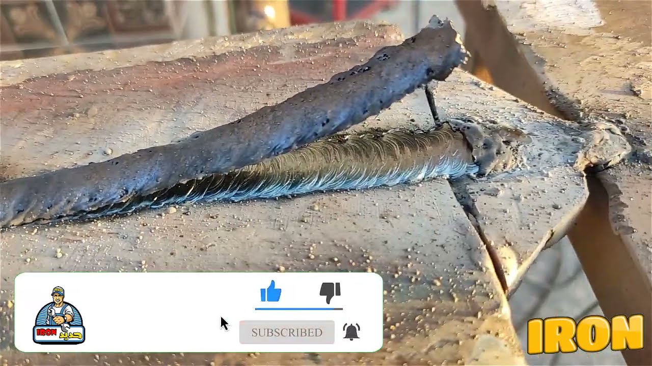 Root plate test weld stick 6013 1G - YouTube