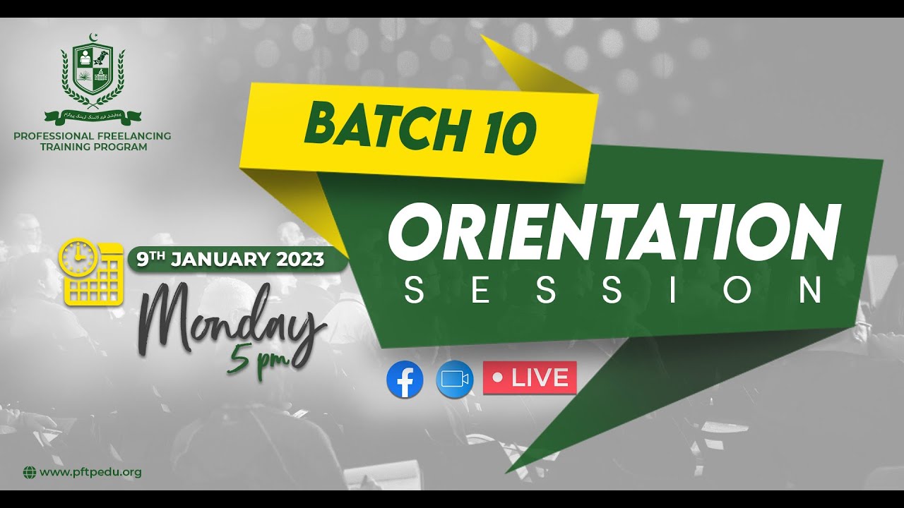 Batch-10 | Orientation | PFTP - YouTube
