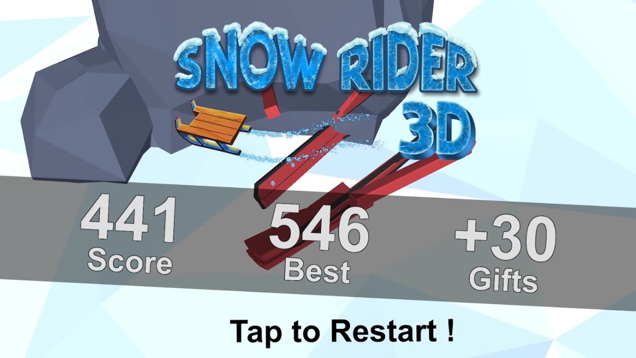 SNOW RIDER 3D / ⭐️ 441 SCORE ⭐️ - YouTube