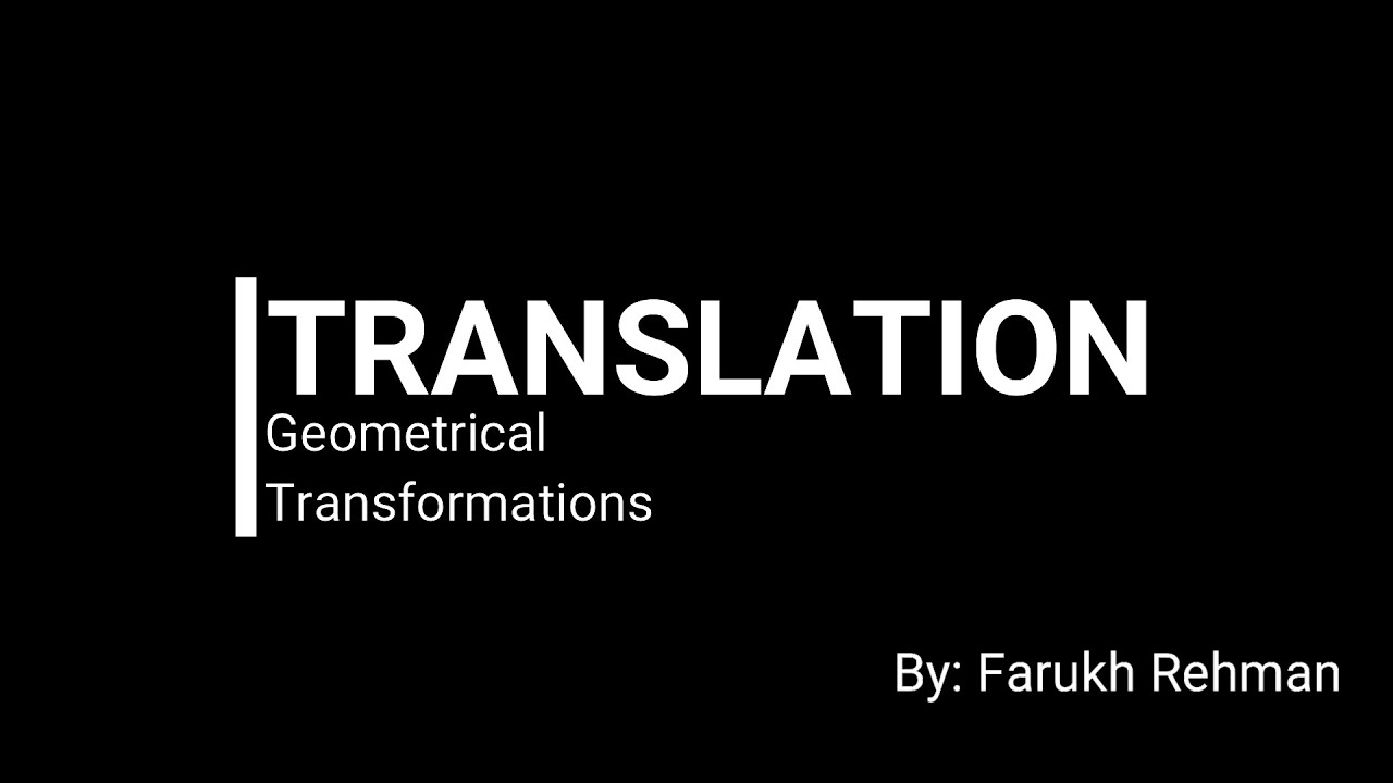 Translation | O level | AQA | IGCSE | Syllabus D | Mathematics - YouTube