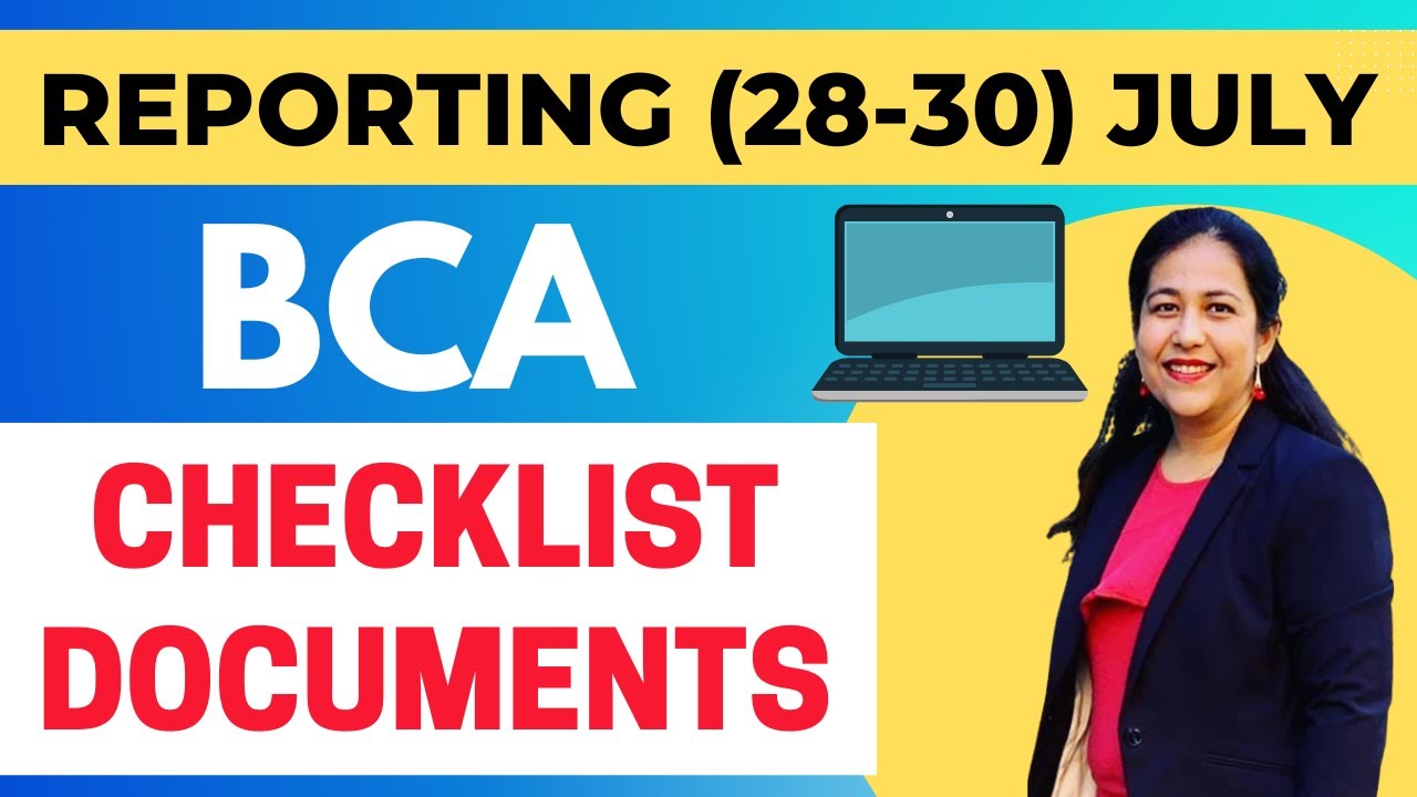 Checklist of Documents for Reporting to College (MSI, VIPS, JIMS etc ...