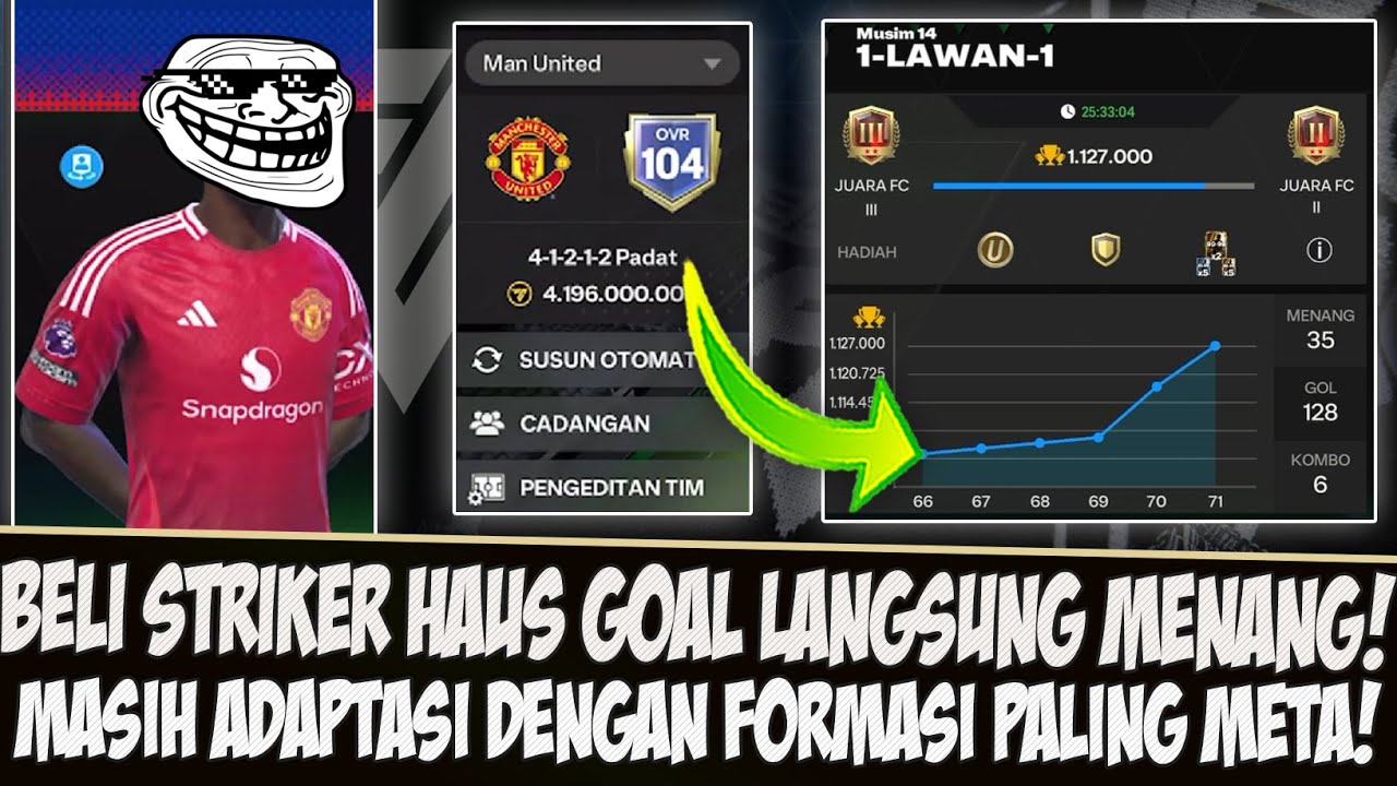 BELI STRIKER HAUS GOAL LANGSUNG MENANG!! MASIH ADAPTASI PAKAI FORMASI ...