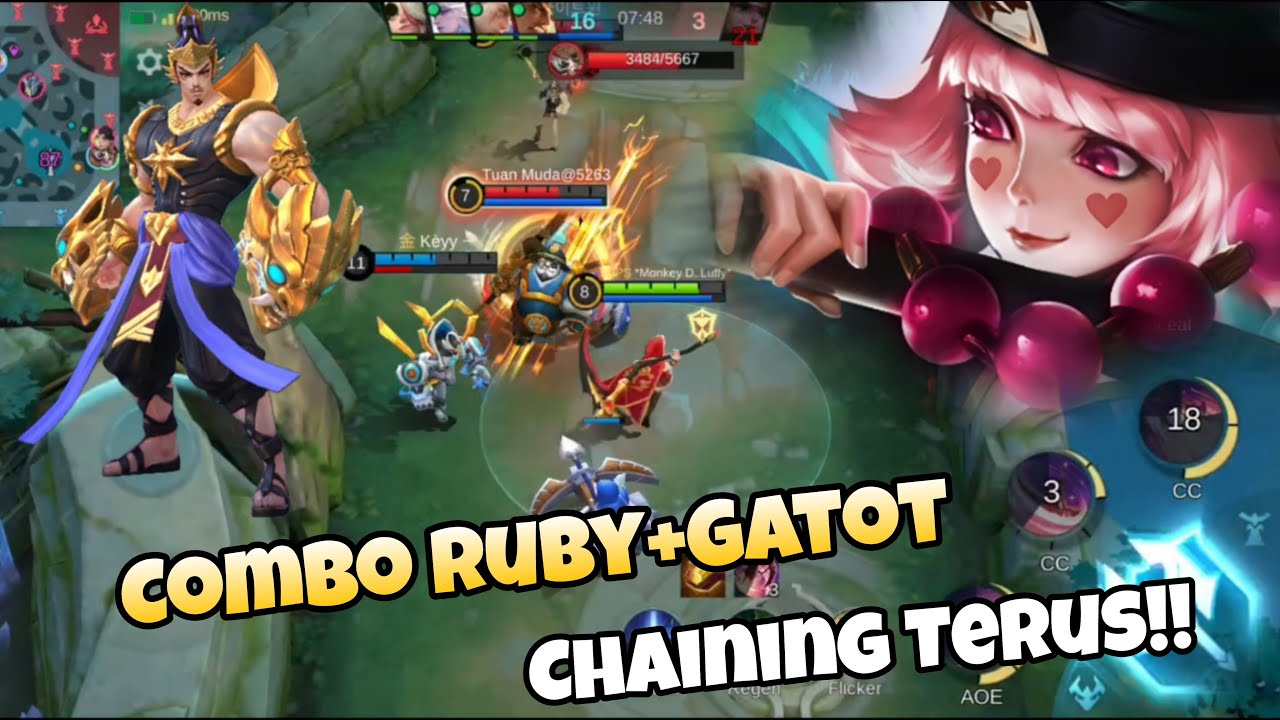 COMBO RUBY+GATOT AUTO GAGERAK MUSUH #mobilelegends #mlbb #mlbbidcreator - YouTube
