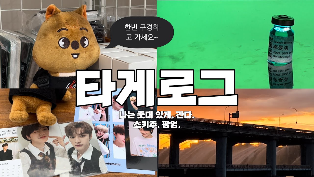 스테이 브이로그 Stay Vlog 혼자 스키주 팝업 갔다가 랜다시 갔다가 갑자기 한강에서 한천지 만나서 스키즈 얘기 1792732시간 하는 브이로그 Youtube