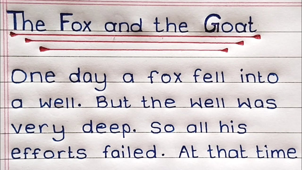 The Fox and The Goat || Story || Story Writing - YouTube