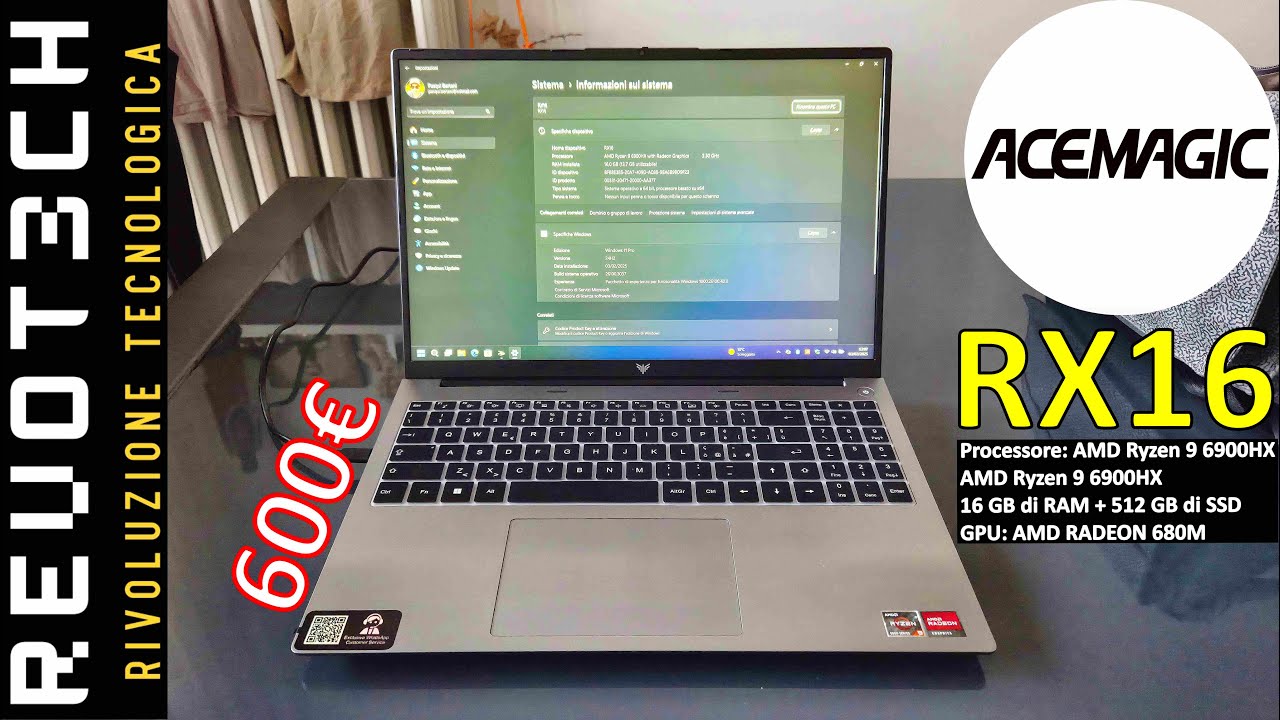 ACEMAGIC RX16: un Laptop (quasi) Completo a 600€ - YouTube