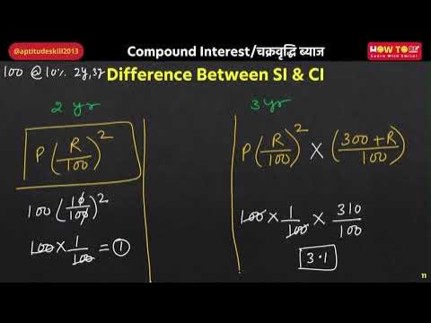 Difference formula between SI & CI | Simple Interest and Compound ...