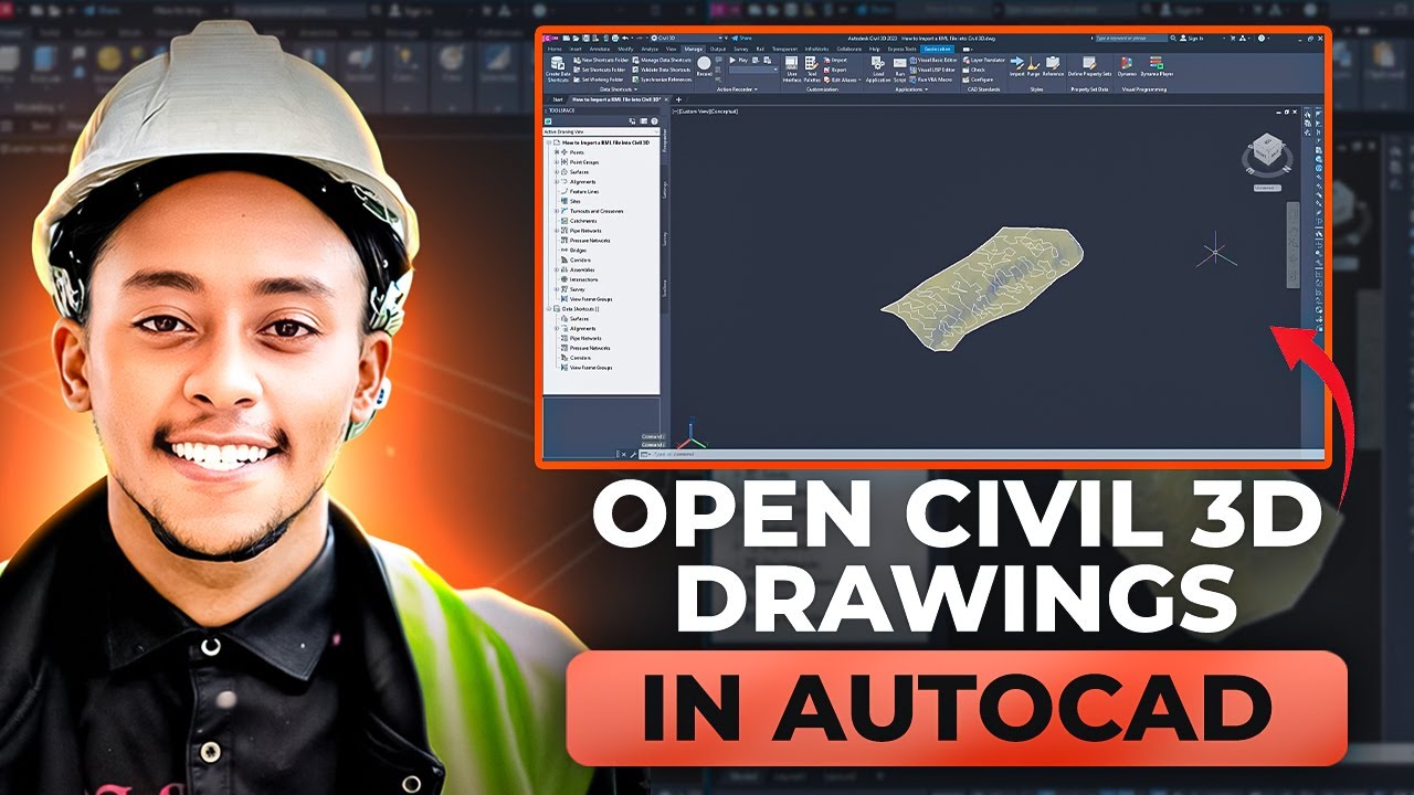 How to open Civil 3D drawings in AutoCAD - YouTube