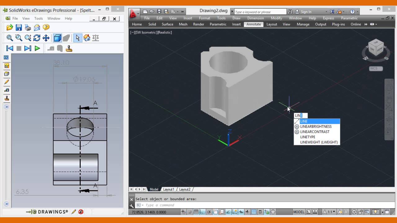 Autocad - Solido en Autocad - YouTube