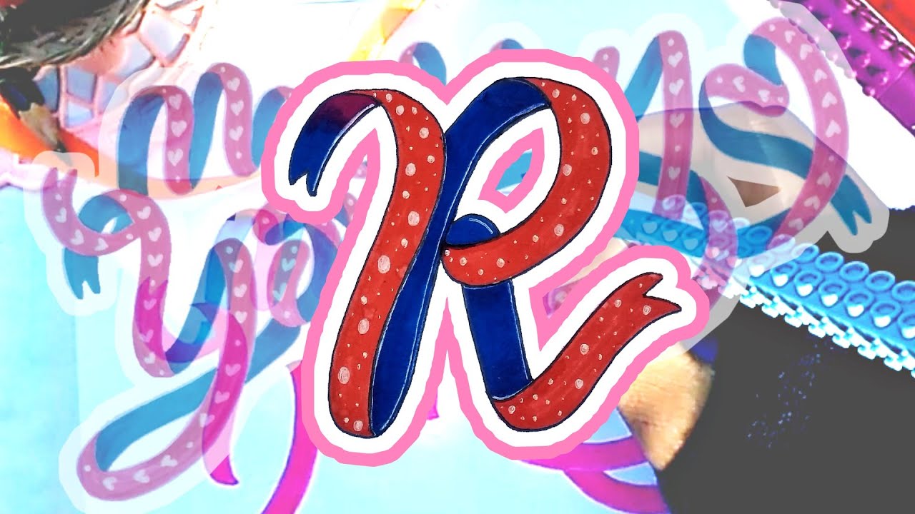Easy Ribbon lettering tutorial (part 3) - YouTube