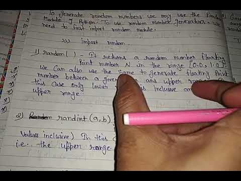 Class -12 chapter 4 Using python library part- 4 Using Random module and using string module ...