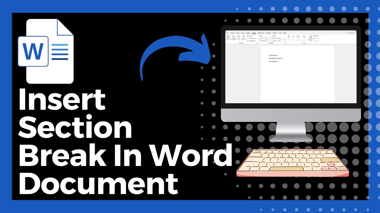 How To Insert Section Break In Word Document (Easy) - YouTube