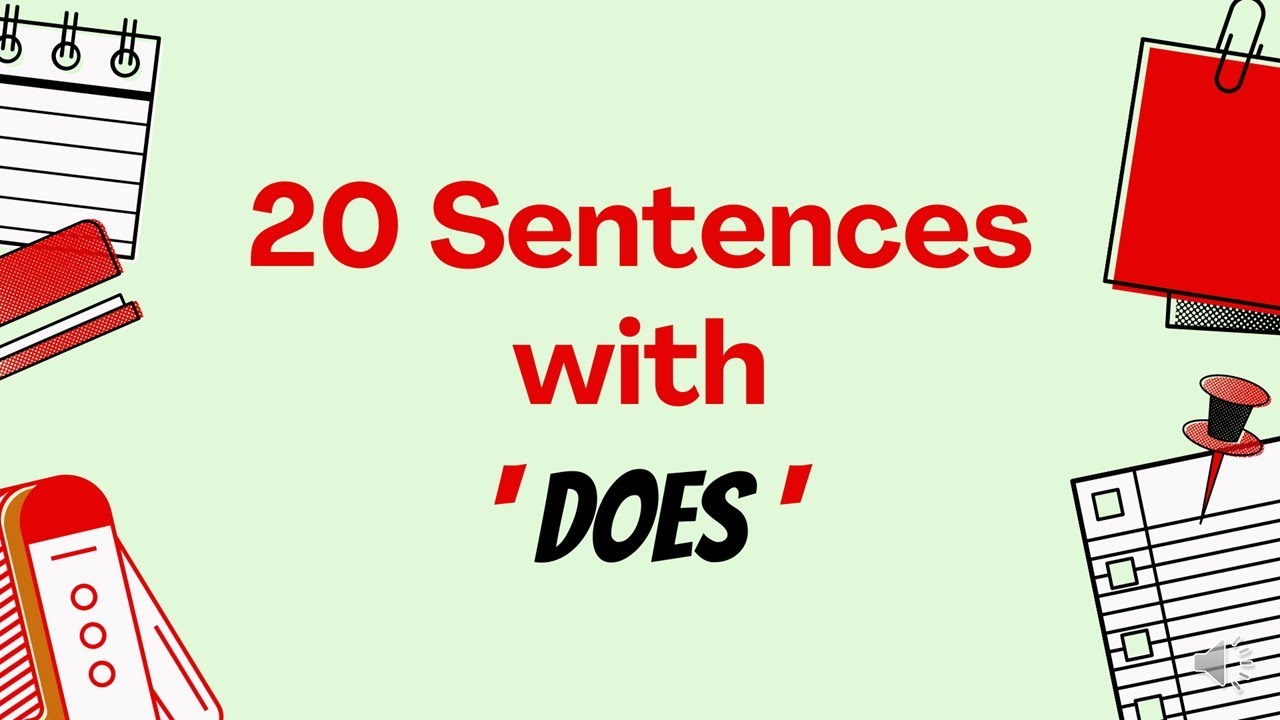 20 Sentences with 'DOES' - YouTube