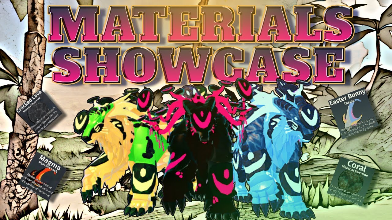 ALL ABOUT MATERIALS!!! Materials Showcase - Creatures of Sonaria - YouTube