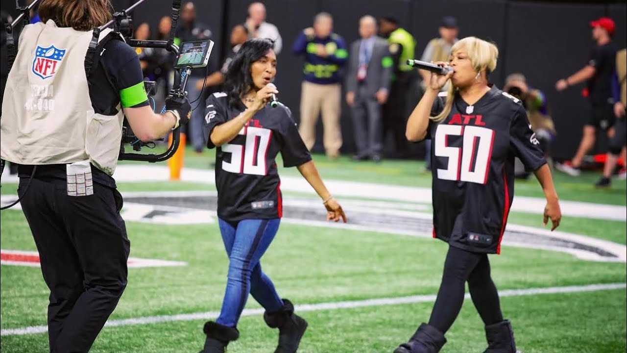 Chilli & TBoz honor Left Eye w/ the Atlanta Falcons - YouTube