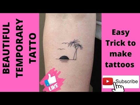 HOW TO DRAW TEMPORARY TATTOO||BEAUTIFUL TEMPORARY TATTOO FOR GIRLS ...