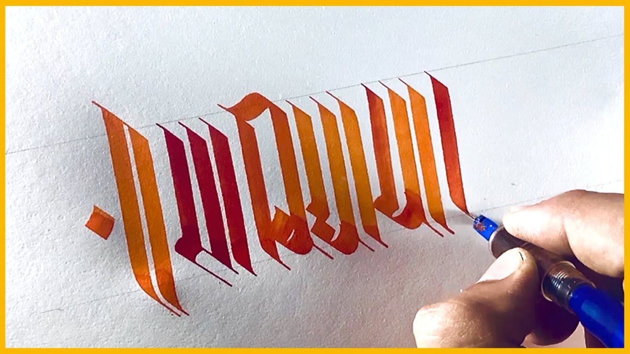 INDIAN CALLIGRAPHER WRITING DEVANAGARI SCRIPT CALLIGRAPHY WITH PILOT ...