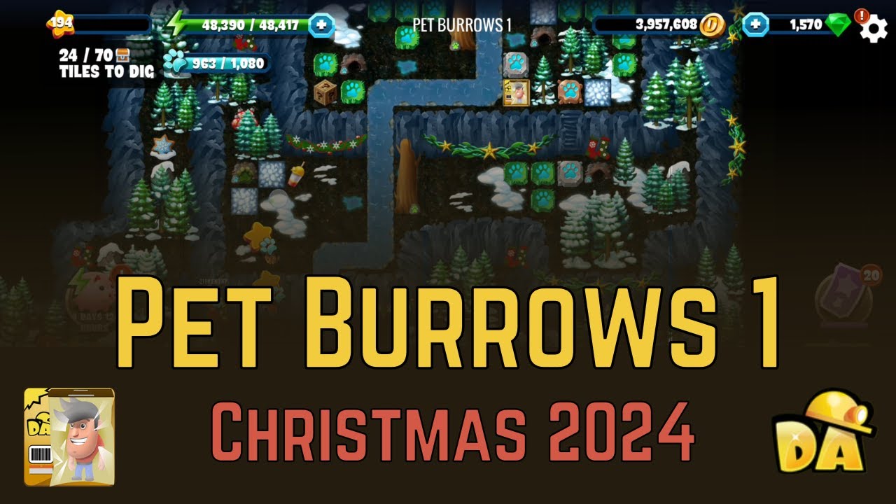Pet Burrows 1 - Christmas 2024 - Diggy's Adventure - YouTube