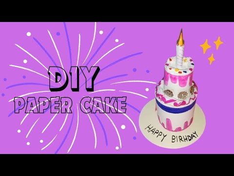 How To Make Paper Cake Easy | Paper Cake making tutorial #youtubevideo ...