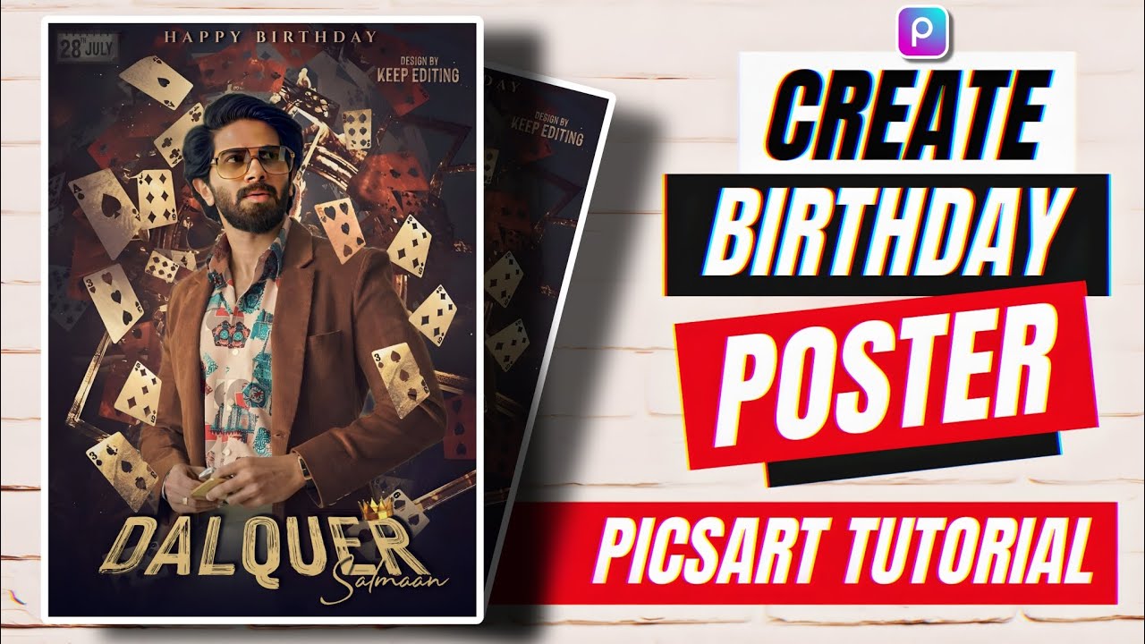 Picsart Birthday Poster Design | cdp editing in picsart | mobile CDP ...