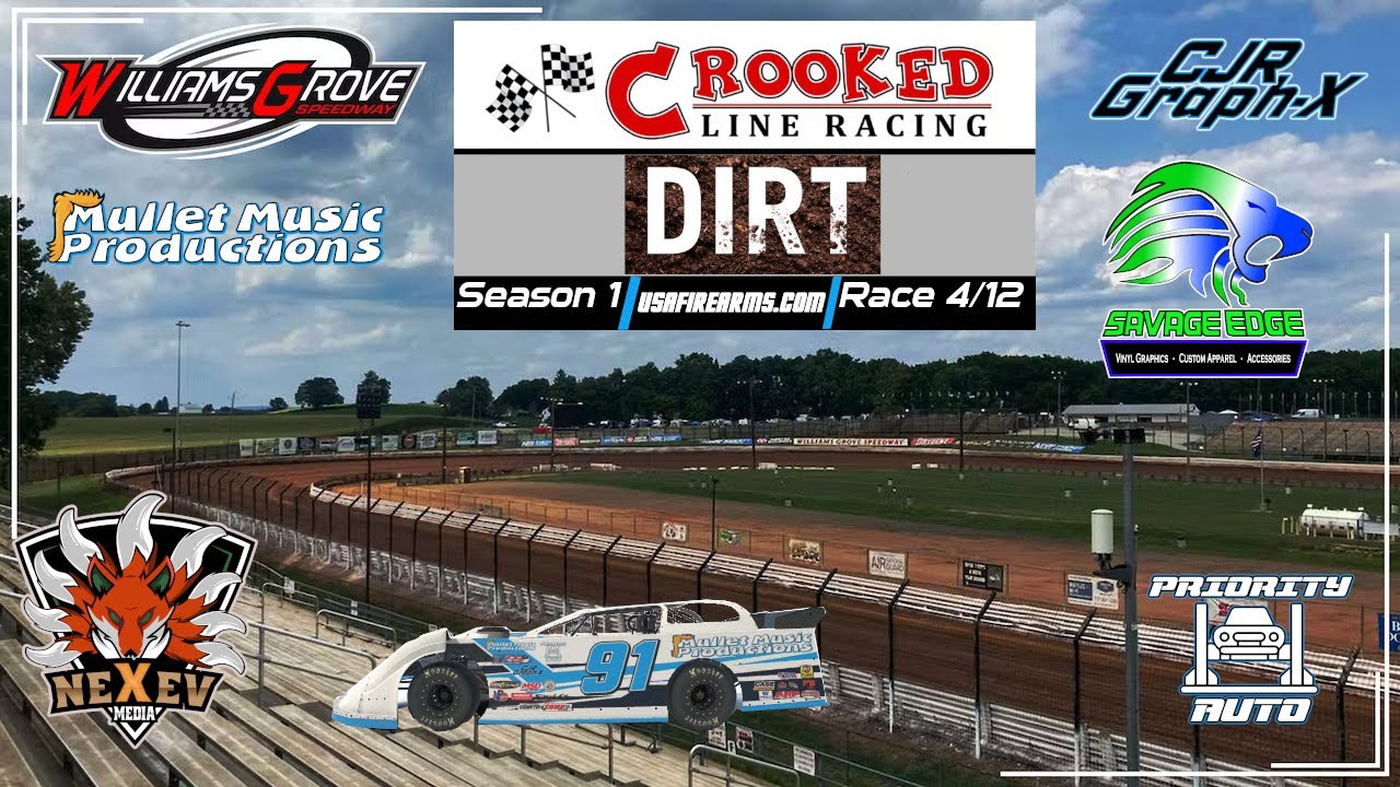 Crooked Line Dirt Late Model Series. Race 4/12 Williams Grove - YouTube