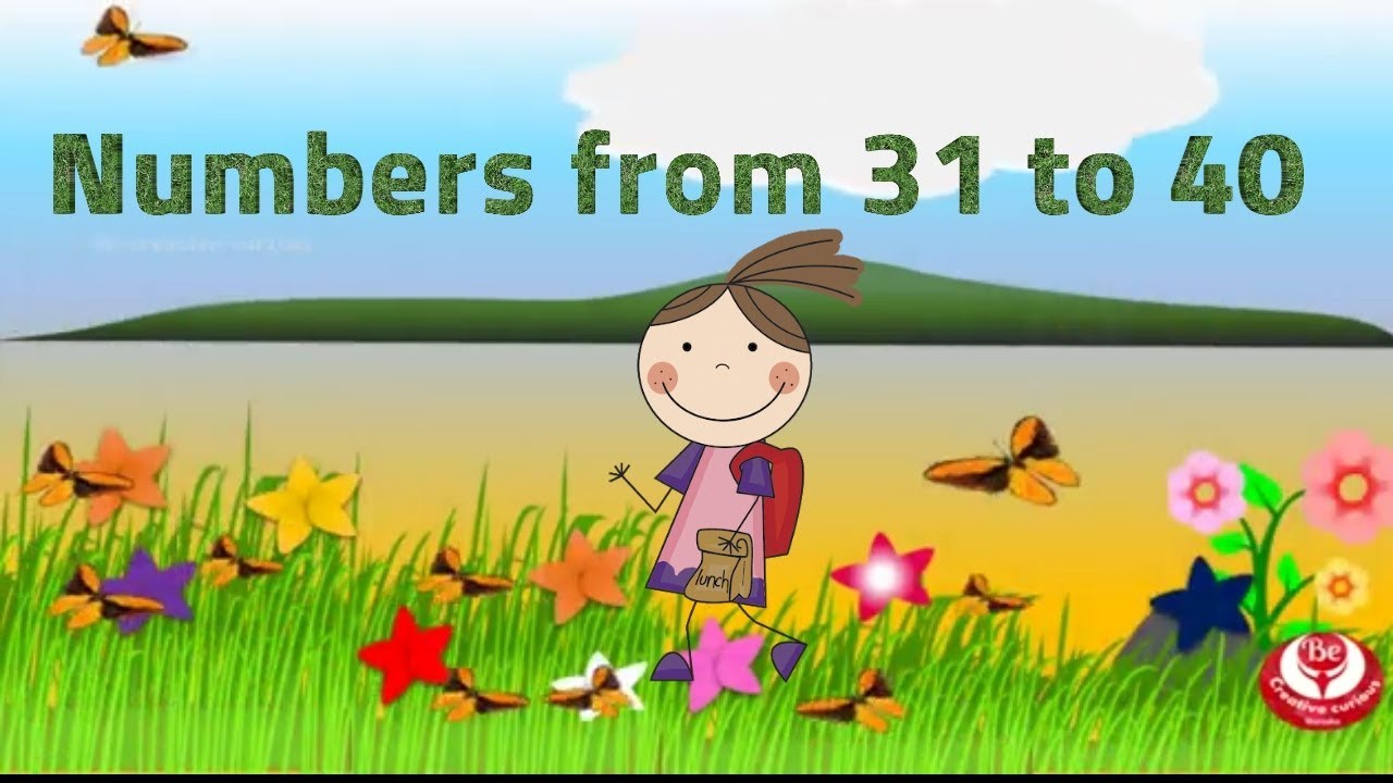 Creative Learning Numbers 31 to 40 with butterflies. - YouTube