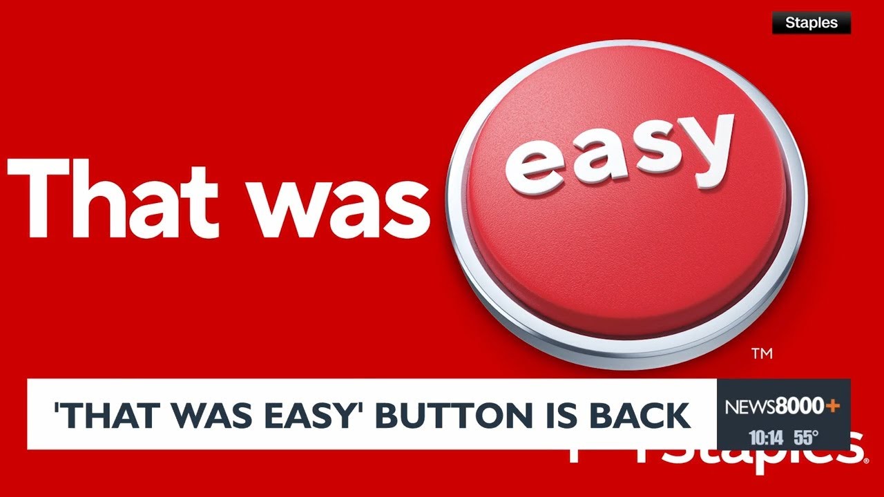 “That was easy” button is back - YouTube