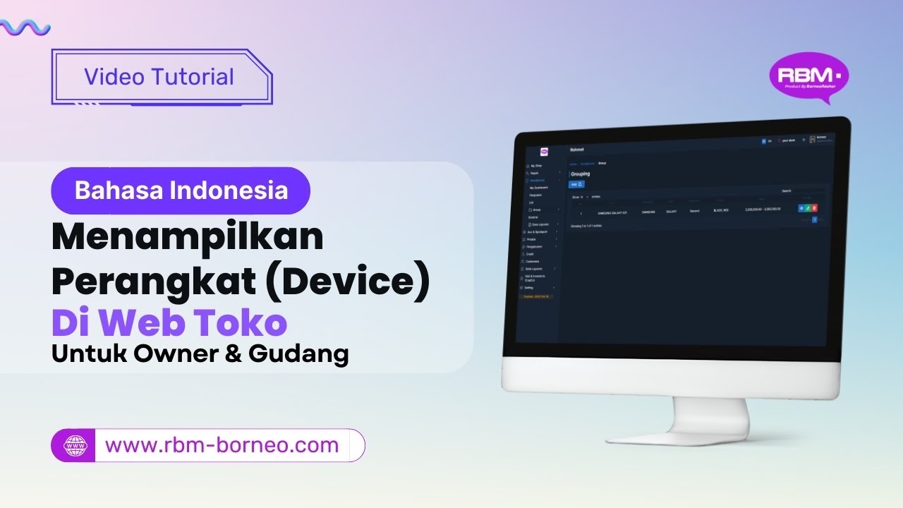 Menampilkan Perangkat (Device) di Toko Online RBM - YouTube