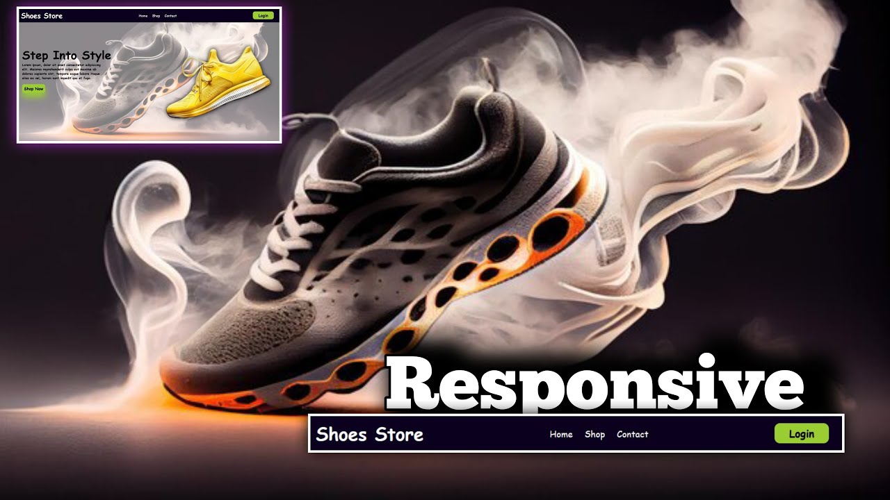 How To Create A Shoes Website Using HTML & CSS Only ( Project For ...