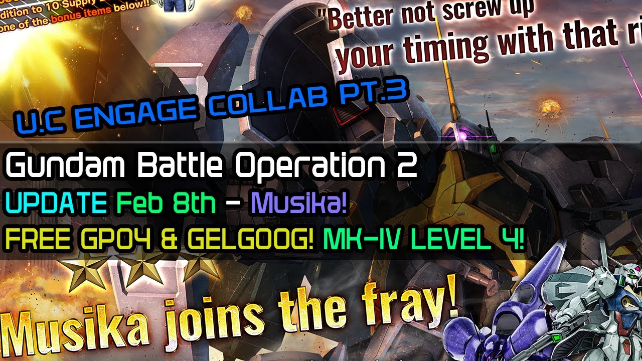 Gundam Battle Operation 2 UPDATE 2/8 - Musika! FREE SUITS! - YouTube