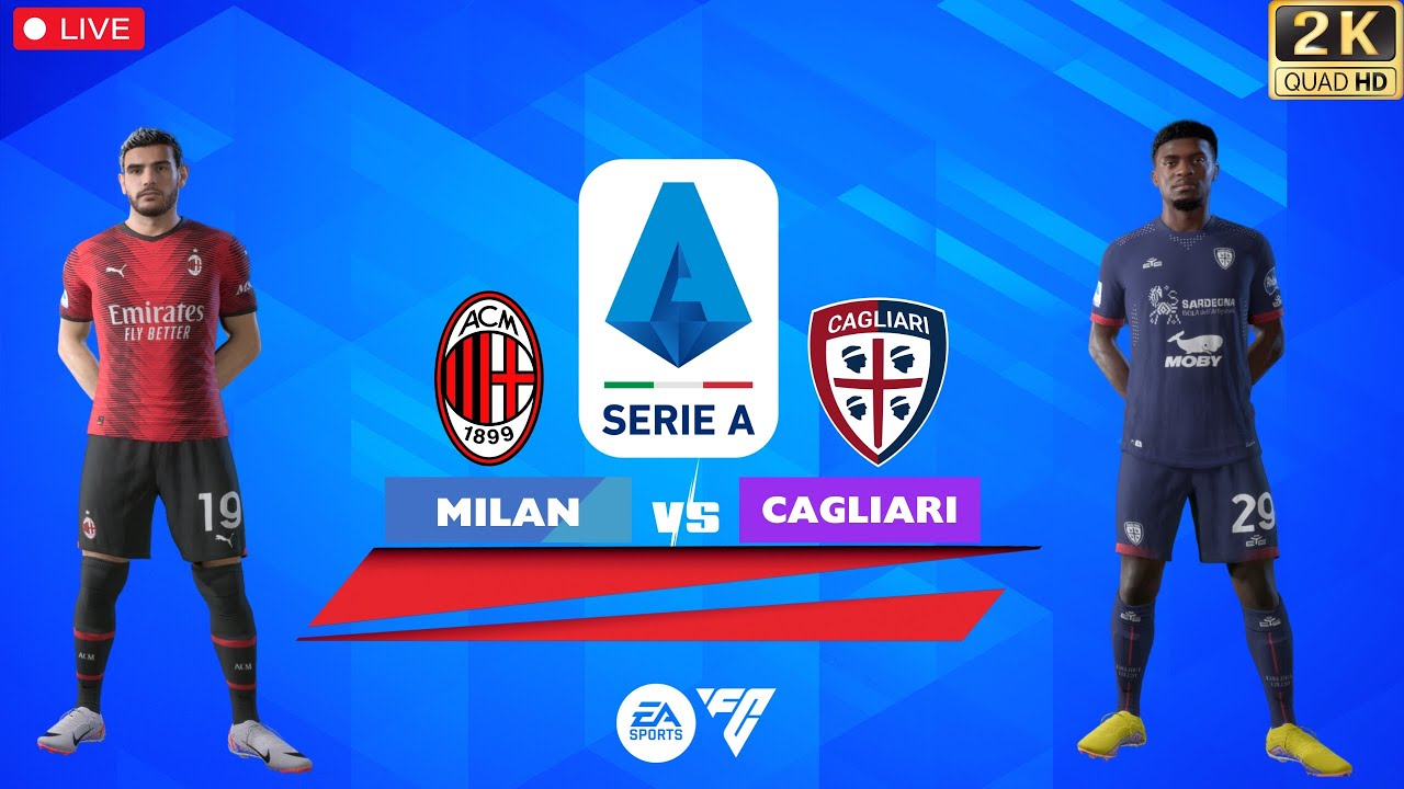 EA SPORTS FC 24 - Milan vs Cagliari - Serie A 23/24 Gameplay | PC 2K ...