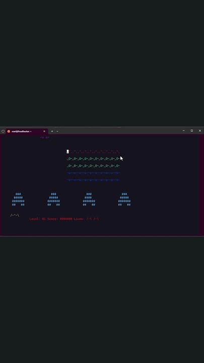 Play Ninvaders Space Invaders Game on Linux Terminal - YouTube