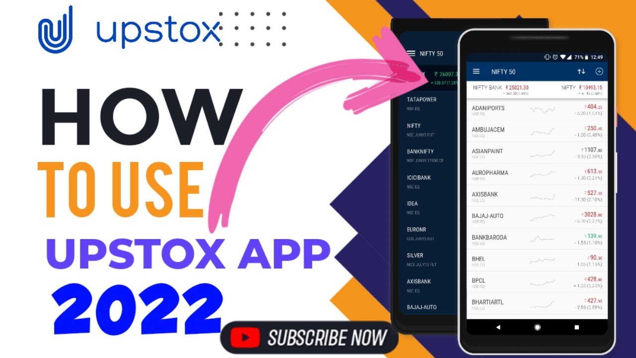 How to Use Upstox Mobile app in 2022 ! Upstox app kaise use kare ...