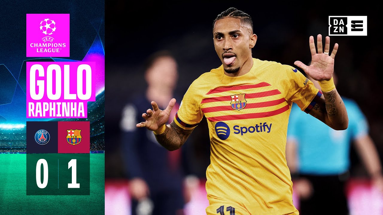 Golo de Raphinha | PSG 0-1 Barcelona | Champions League 23/24 - YouTube
