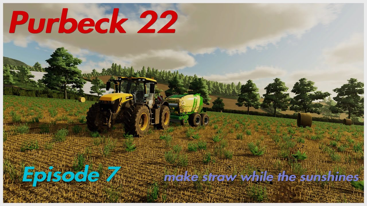 Make straw while the sunshines -purbeck 22 episode 7 fs22 ps5 - YouTube