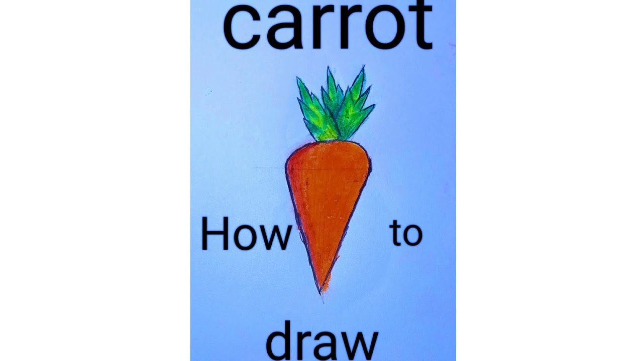 How to draw a carrot step by step - YouTube