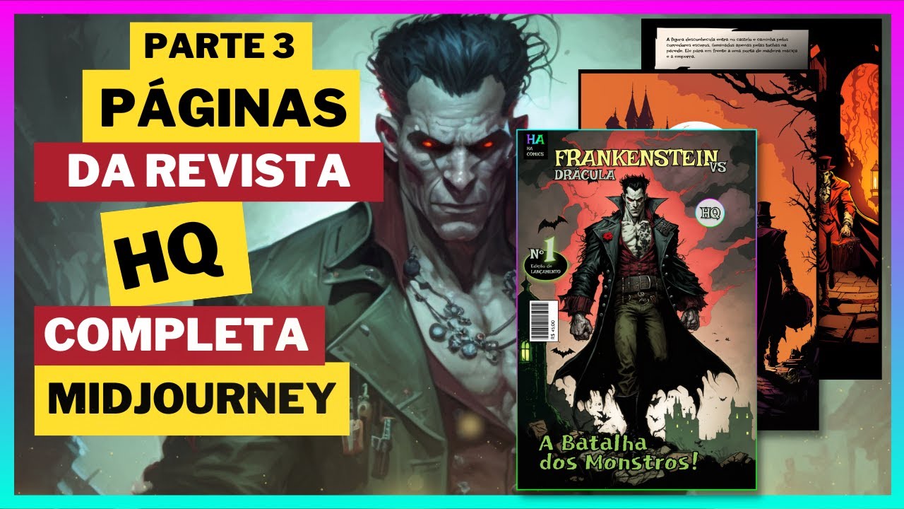 Como fazer uma Revista HQ Completa com Midjourney - Páginas - YouTube