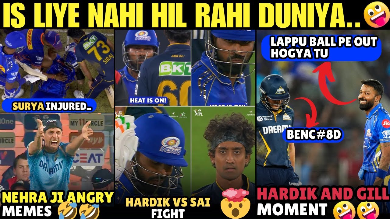 MI LOST AGAIN 💀 MI vs GT IPL 2025 | ROHIT BOWLED by SIRAJ! 😭 MI ...