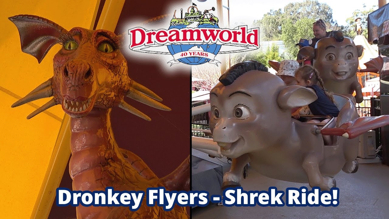 Shrek Ride | Dronkey Flyers at Dreamworld Gold Coast | Dreamworks ...