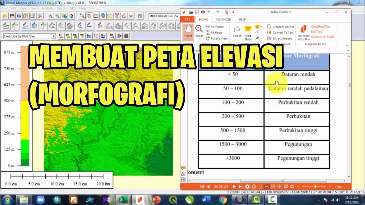 CARA MEMBUAT PETA ELEVASI/MORFOGRAFI - YouTube
