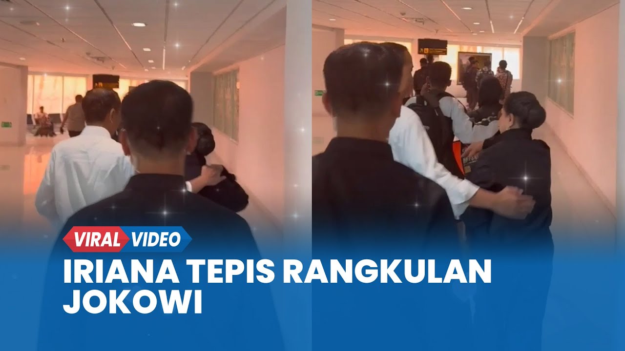 Viral Iriana Tepis Rangkulan Jokowi Sambil Menggerutu - YouTube