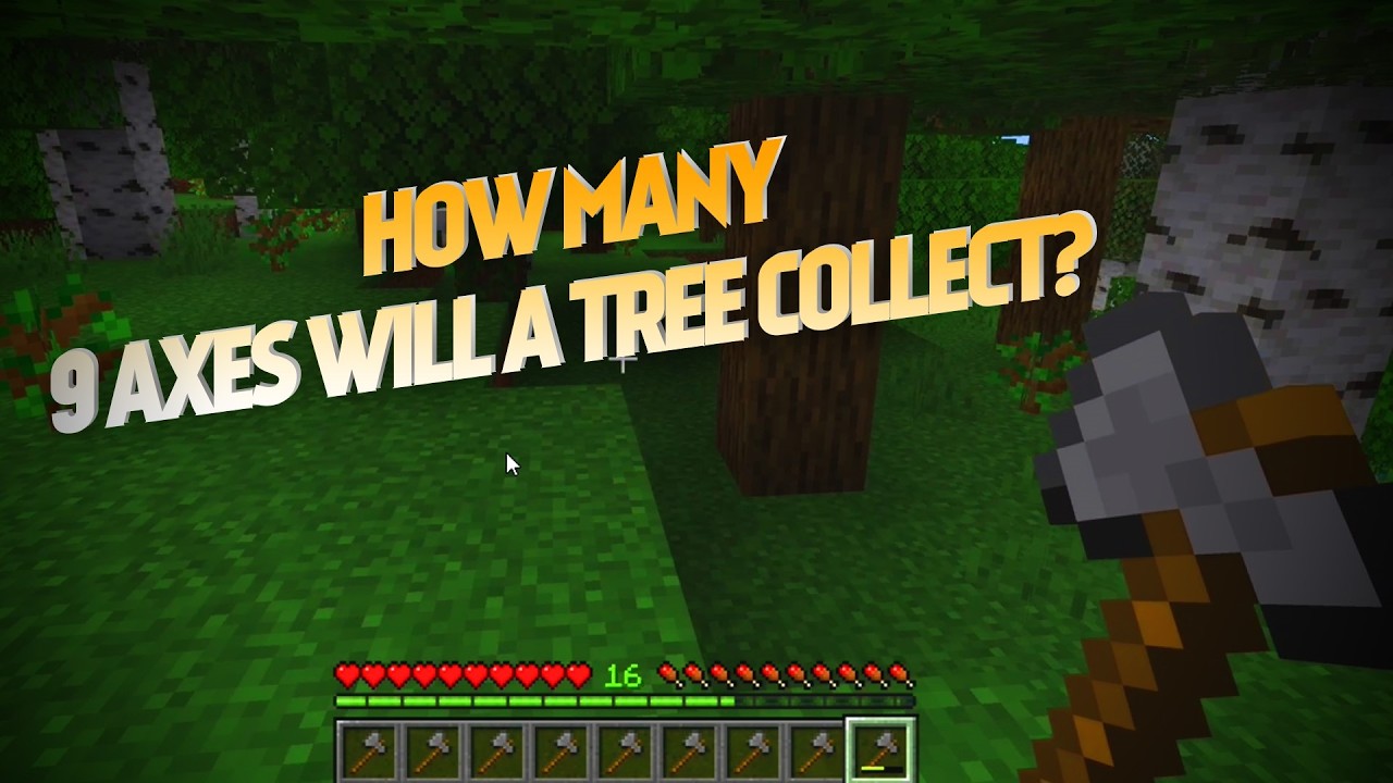 HOW MANY TREES CAN YOU CUT DOWN WITH 9 AXES - YouTube