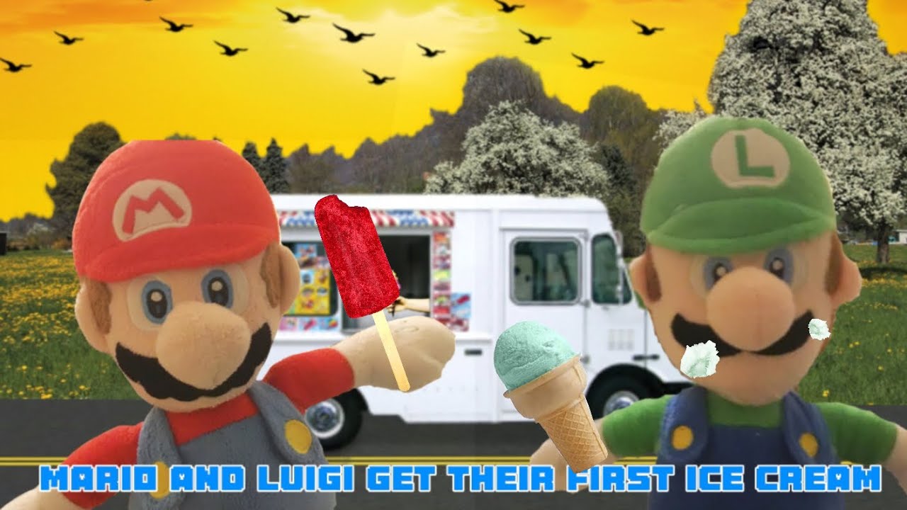 Funny Mario Bros: Mario and Luigi get their first ice cream! - YouTube